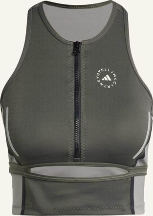 adidas Adidas By Stella Mccartney Adidas By Stella Mccartney High Neck Crop-Top grau