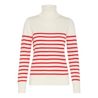 Saint Tropez MilaSZ St. Rollneck Pullover - - Knitwear - Damen - Wei&szlig; - 2XL