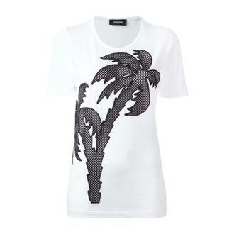 Dsquared2 Baumwoll-T-Shirt - - Tops - Damen - Wei&szlig; - S