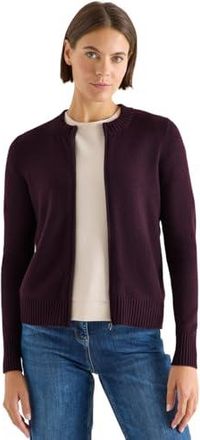 Cecil 2515363 Cardigan Confortable avec Fermeture éclair, Mélange Rouge Eggplant, M Femme