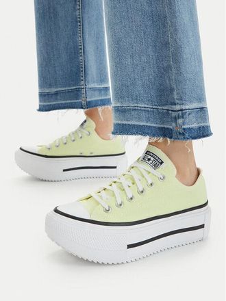Converse Sneakers aus Stoff Chuck Taylor All Star Lift Double Stack Platform A16283C Gelb