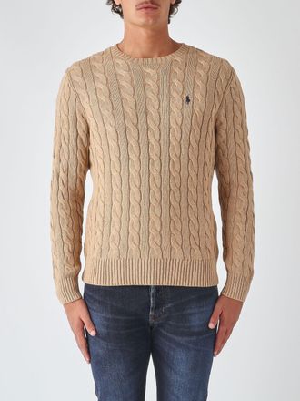 Polo Ralph Lauren Baumwollpullover mit Rundhalsausschnitt und gesticktem Pony-Logo