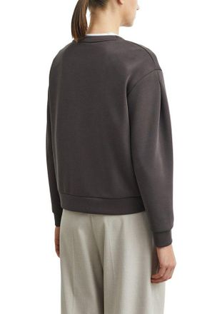 Comma Sweater mit Teddy-Stickerei / Viskose-Stretch