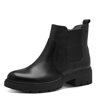 Tamaris COMFORT Damen Chelsea Boots aus Leder mit Reißverschluss, Schwarz (Black Nappa), 40 EU