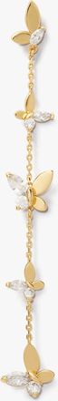 Kate Spade New York Kate Spade Social Butterfly Lineare Ohrringe f&uuml;r Frauen in Klar/Gold | Kubikzirkonie