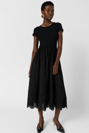 Gerard Darel Robe longue bi mati&egrave;re - RYNAH - Noir
