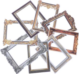 DOITOOL 8 St&uuml;ck Bilderrahmen Vintage Farbe Wanddekoration Raumdekoration Aufkleber Sticker Bilderrahmen F&uuml;r Schlafzimmer Wohnzimmer Wandtattoos Bilder F&uuml;r Woh