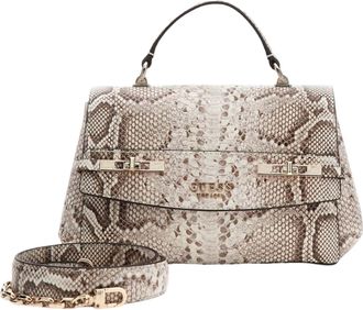 Guess Umh&auml;ngetasche Handtasche Melinda Top Handle Flap Bag Natural creme