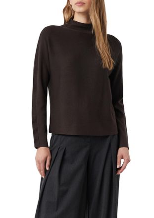 Comma Viskosestretch-Pullover mit Rippdetails