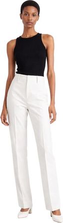 Department Five Department Five, Femme, Pantalons, Blanc, Taille: 40 FR Pantalon droit en coton avec poches passepoil&eacute;es
