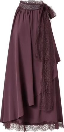 Pinko Pinko, Femme, Jupes, Rouge, Taille: 36 FR Silk-Acetate Maxi Dress