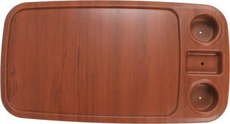 Generic Robuste Holzmaserungsplatte mit RV-Tischplatte, mit Getränkehaltern, für Camping, Marineyacht, Langlebige ABS-Konstruktion für Wohnmobile, Boote Usw