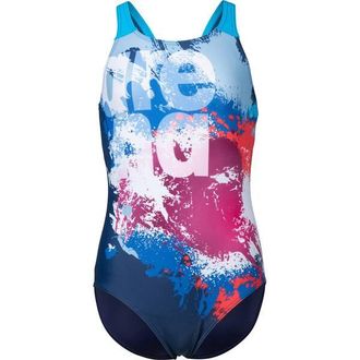 Arena Kinder Schwimmanzug GIRLS WAVES BREAKING SWIMSUIT V BACK