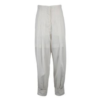 Philosophy di Lorenzo Serafini Femme, Pantalons, Blanc, Taille: 38 FR Aladin Garzato Wide Pantalons