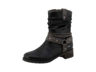 Mustang Jeans Damen Stiefelette mit Zierriemen 15M0062003, Gr&ouml;&szlig;e:39 EU, Farbe:Schwarz
