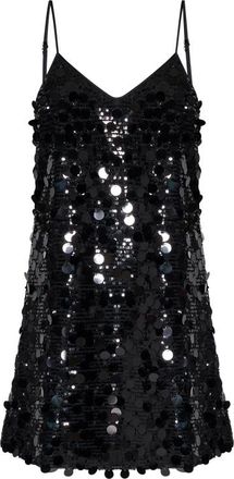 Silvian Heach Femme, Robes, Noir, Taille: 42 FR Sequin-Embroidered Dress