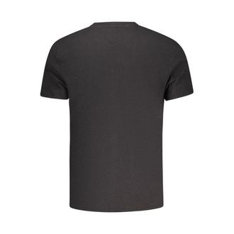 Tommy Hilfiger Logo-Embroidered Cotton T-Shirt - Black