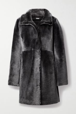 Utzon Joie Wendbarer Mantel Aus Shearling - Schwarz