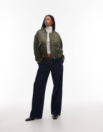 Levi's Andy Tech - Bomber en satin - Vert kaki