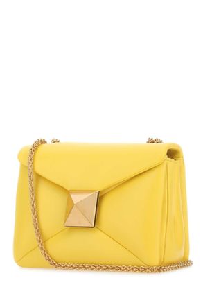 Valentino Garavani Womens Yellow Nappa Leather One Stud Shoulder Bag Kn8 Borse A Tracolla
