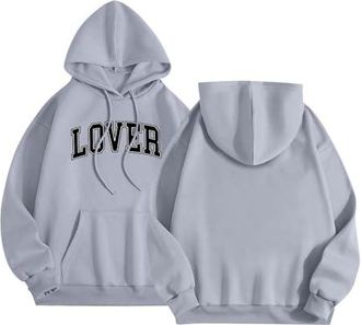 Generic Sweat &agrave; capuche pour femme Saint-Valentin 2026, gris, XXL