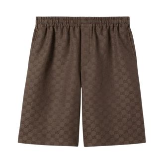 Gucci GG Canvas Leinenmischung Shorts - - Shorts - Damen - Braun - 3XL