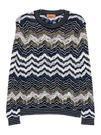 Missoni Pull Col Rond - Bleu Fonc&eacute;
