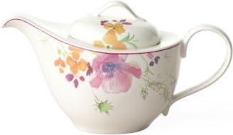 Villeroy & Boch Mariefleur Teekanne 620 ml Bunt, Spülmaschinenfest, Mikrowellensicher, Kaffeekanne, Kanne mit Deckel, Porzellankanne, Blümchengeschirr, Premium Porzel