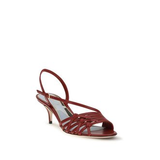 Valentino Garavani Womens Multicolor Goatskin Strap-On Sandals