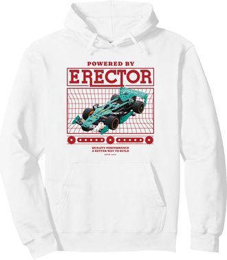 Meccano Angetrieben von Erector Model Rennwagen, Retro-Illustration Pullover Hoodie