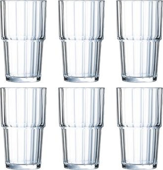 Arcoroc ARC 61698 Norvege Trinkglas, Wasserglas, Saftglas, 320ml, Glas, transparent, 6 St&uuml;ck