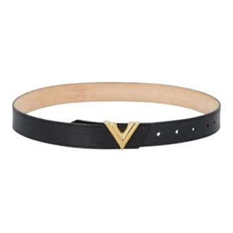Louis Vuitton Ceinture V-Buckle en cuir Epi Pre-owned - Femme - Pre-owned - Noir - Taille: ONE Size