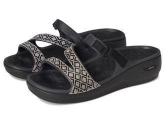 Skechers Womens Wedge Sandal, Schwarz, 37 EU
