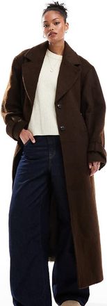 Asos Tall ASOS DESIGN Tall - Half and Half - Formeller Mantel in Pilzbraun