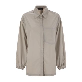Herno Stretch Tech Shirt - - Blouses & Shirts - Damen - Grau - L