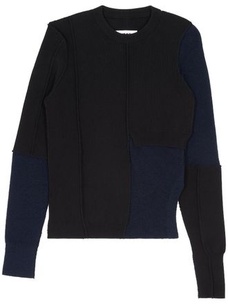 Maison Margiela pull à détails de coutures - Noir