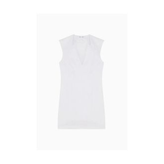 Patrizia Pepe Robe Courte Drap&eacute;e - Femme - Robes - Blanc - Taille: 38 FR