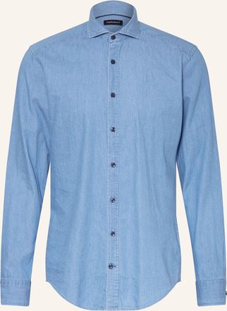 Strokesman's Strokesmans Hemd Regular Fit In Jeansoptik blau