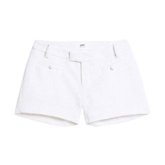 Ami Casual Wei&szlig;e Woll Mini Shorts - - Shorts - Damen - Wei&szlig; - S