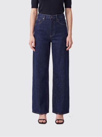 A Gold E Jean Arc taille haute en denim de coton recycl&eacute;