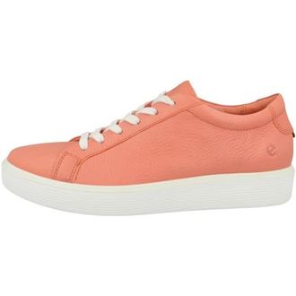 Ecco Womens Soft 60 Premium Sneaker, Coral, 8-8.5