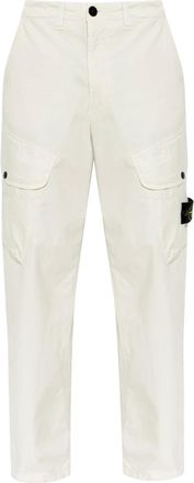 Stone Island Pantalon Cargo - Homme - Pantalons - Blanc - Taille: W33