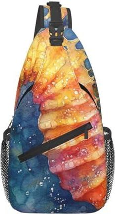 Generic Sac &agrave; bandouli&egrave;re color&eacute; hippocampe de voyage sac &agrave; dos bandouli&egrave;re pour homme sac &agrave; dos de randonn&eacute;e