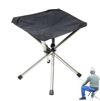 Generic Tragbarer Stuhlhocker, kompakter Klappstuhl, Angelstuhl f&uuml;r den Au&szlig;enbereich, Hocker aus Edelstahl, leichter Sitz f&uuml;r drau&szlig;en, Angeln, Wandern, Garten