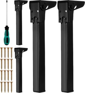 Generic Klappbare Tischbeine | 4 St&uuml;ck Computertischf&uuml;&szlig;e - M&ouml;belf&uuml;&szlig;e robust f&uuml;r Schlafzimmer, K&uuml;che, Kommode, Schreibtisch