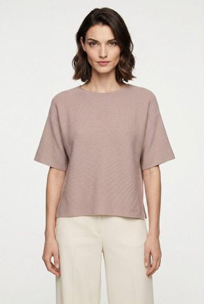 HUGO BOSS Kurzarmpullover Fouetta Premium Damenmode Baumwoll-Woll-Mix, Relaxed Fit