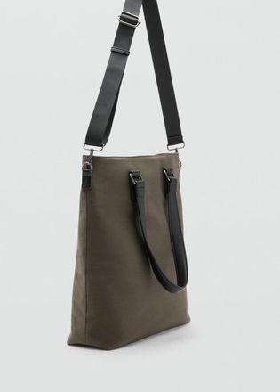 Mango Shopper-Bag mit Henkel khaki - Herren - Einheitsgröße - MANGO MAN