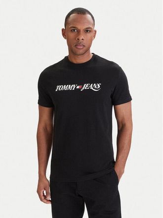 Tommy Jeans T-Shirt DM0DM22548 Schwarz Regular Fit