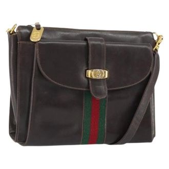 Gucci Sac bandouli&egrave;re Vintage Pre-owned - Femme - Pre-owned - Brun - Taille: ONE Size