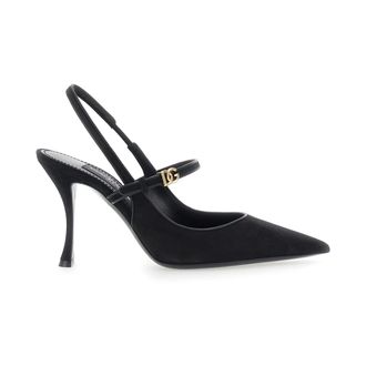 Dolce & Gabbana Femme, Chaussures, Noir, Taille: 39 EU Slingback &agrave; talon de 90 mm
